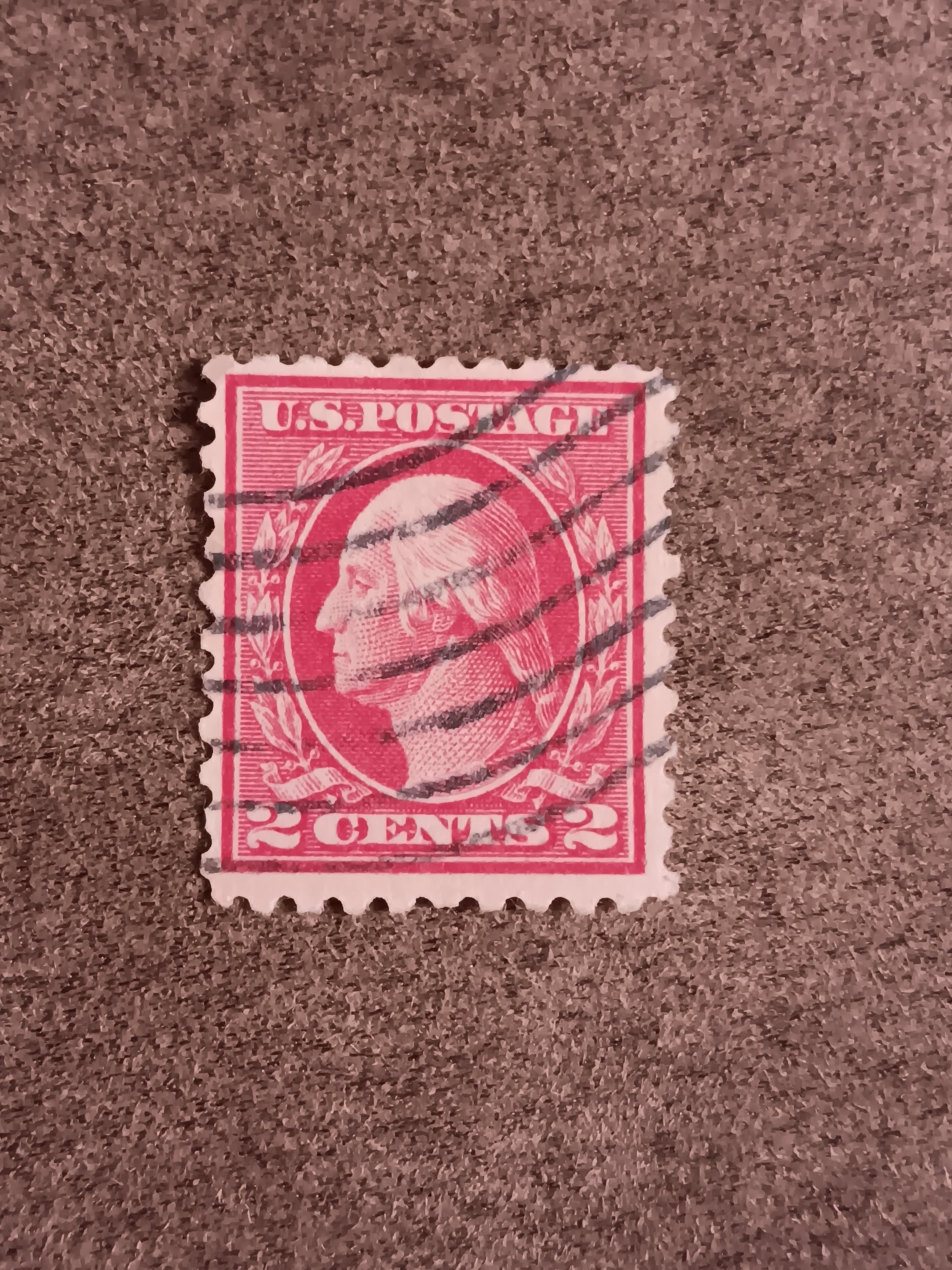 2 Cent Washington Stamp Red - Etsy