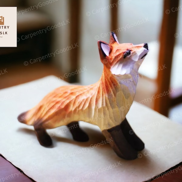 Wooden Fox - Etsy