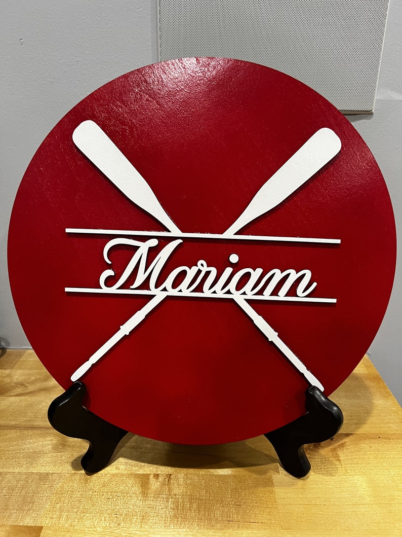 Customized Crossed Oar Sign - Etsy