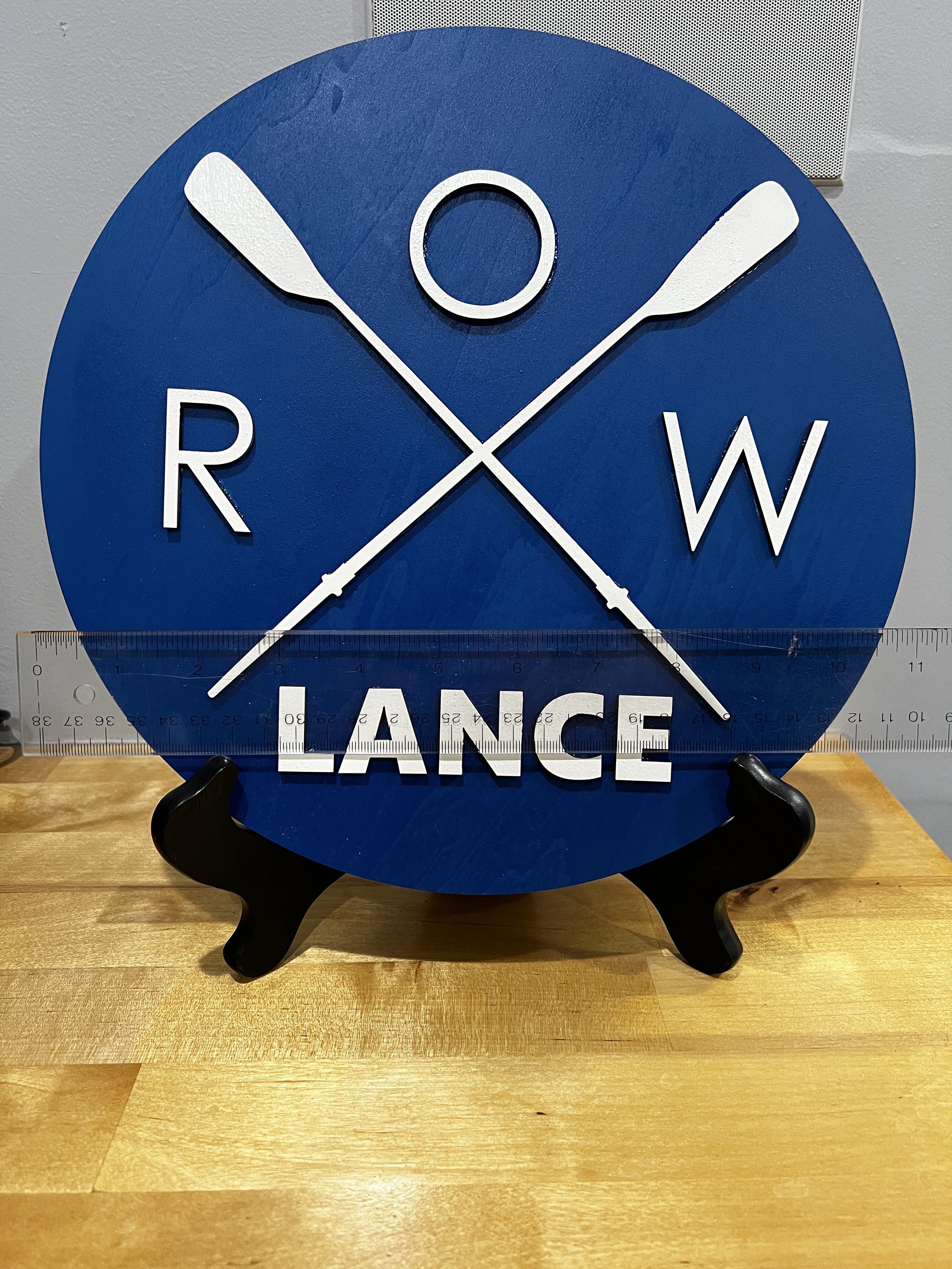 Customized Crossed Oar ROW Sign - Etsy