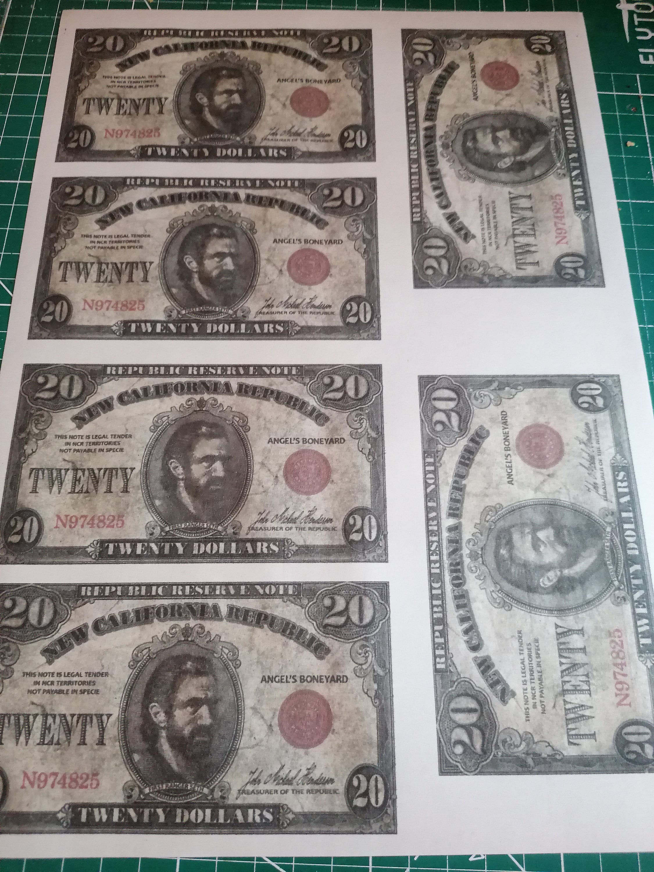 Fallout New Vegas NCR Printable Dollar Bills - Etsy