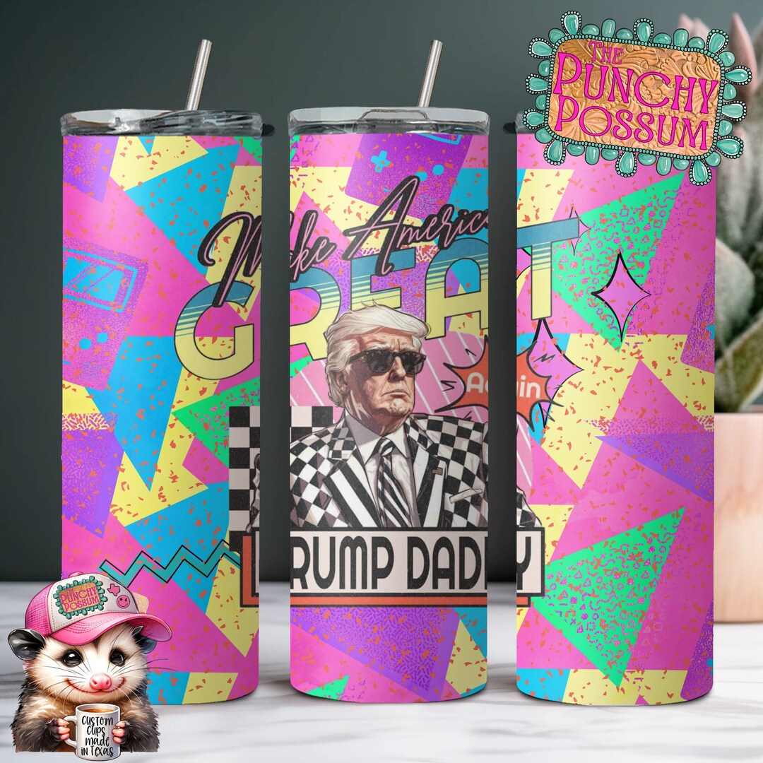MAGA Trump Daddy Tumbler 20 Oz 90s Tumbler Cup, Conservative Retro ...