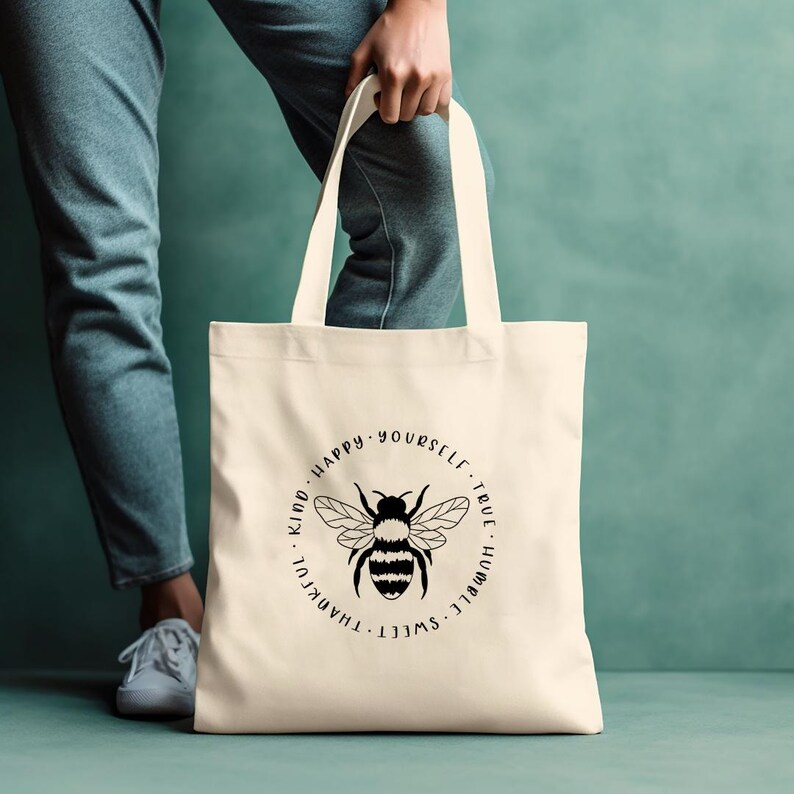 Bee Good Things Tote Bag | Bee Cotton Canvas Tote Bag | Motivational ...