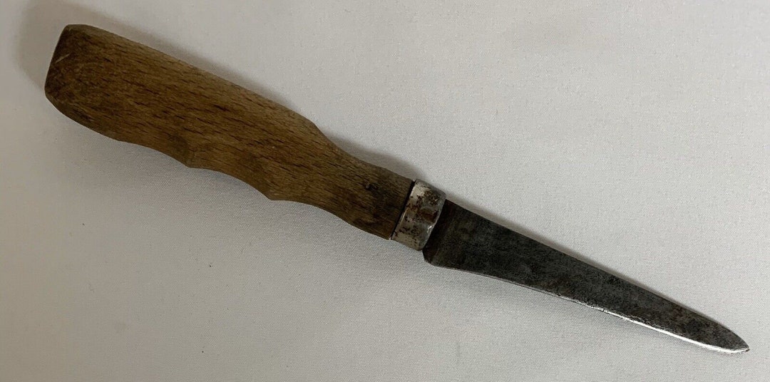 Antique Paring Knife With Wood Handle Logo on Blade is Not Legible - Etsy
