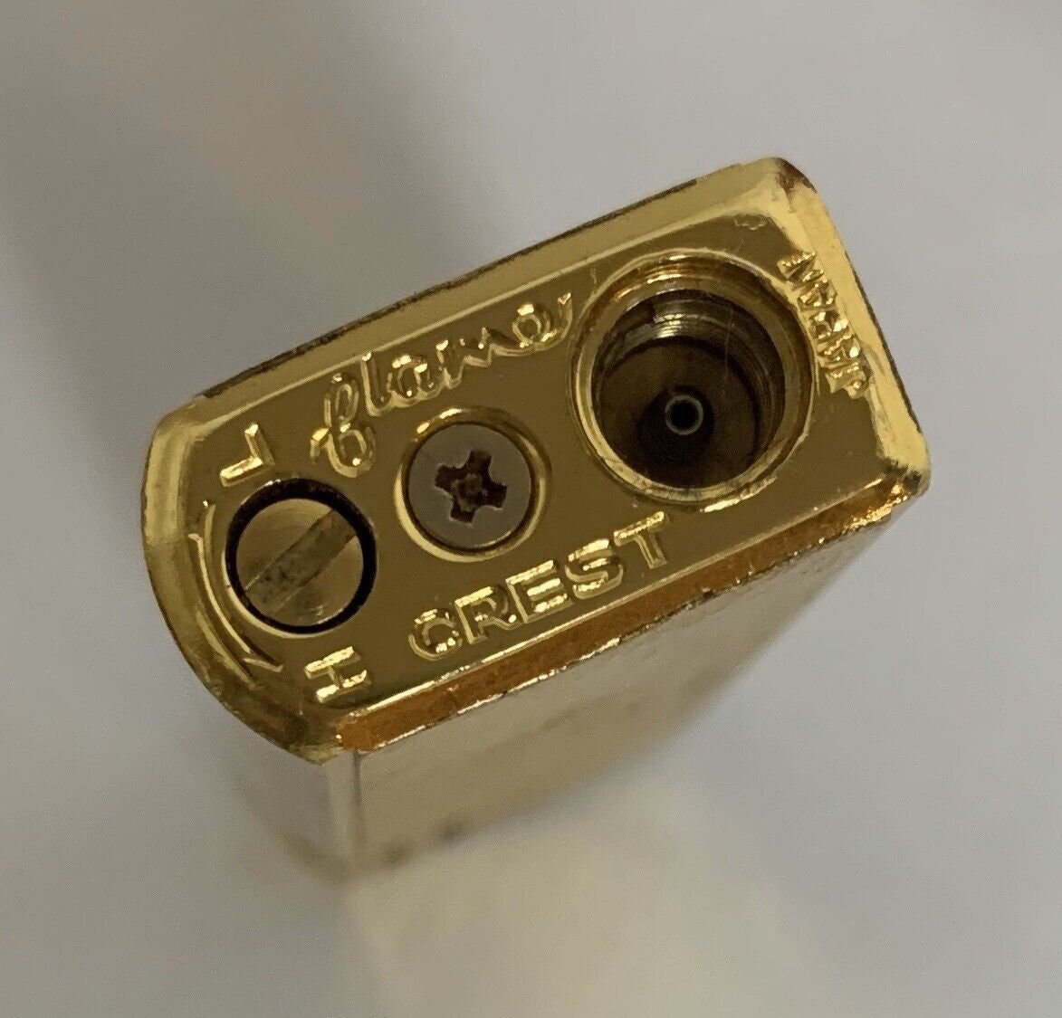 Vintage Flame Crest Gold Engraved Butane Lighter in Red - Etsy