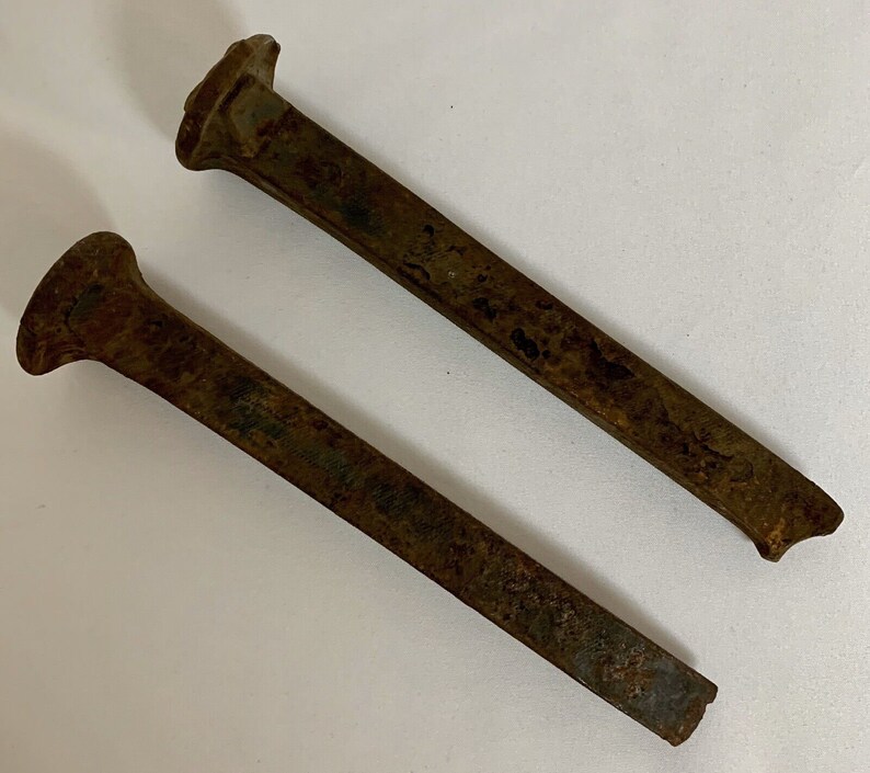 Antique Railroad Spikes Cast Iron 6.5 Long - Etsy