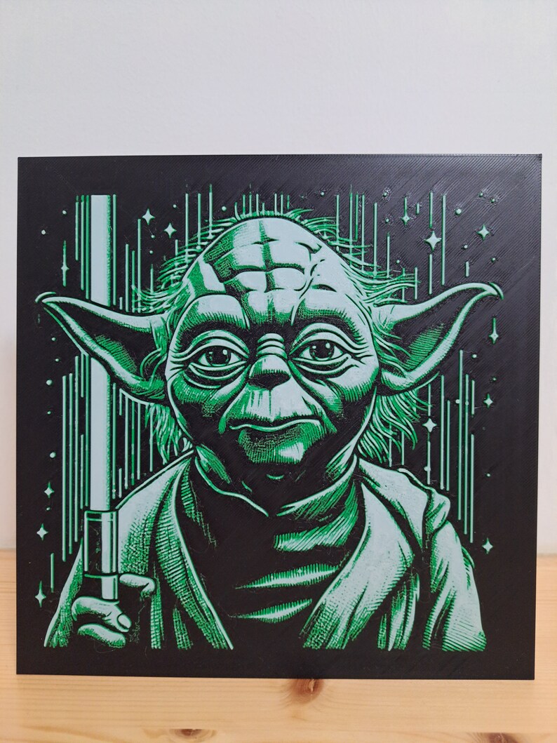 Star Wars Yoda 3D Printed Tile Art - Etsy Australia
