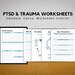 Trauma Worksheets Adult MEGA Bundle, PTSD Workbook 70 Pages, CBT for ...