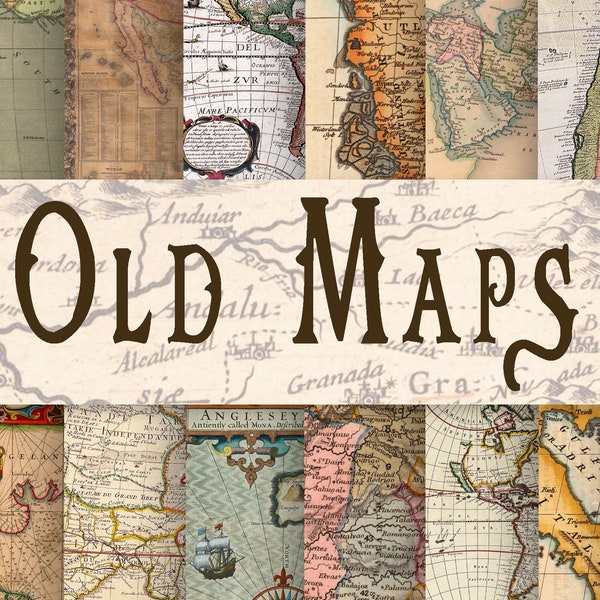 Scrapbook Paper Old World Map - Etsy