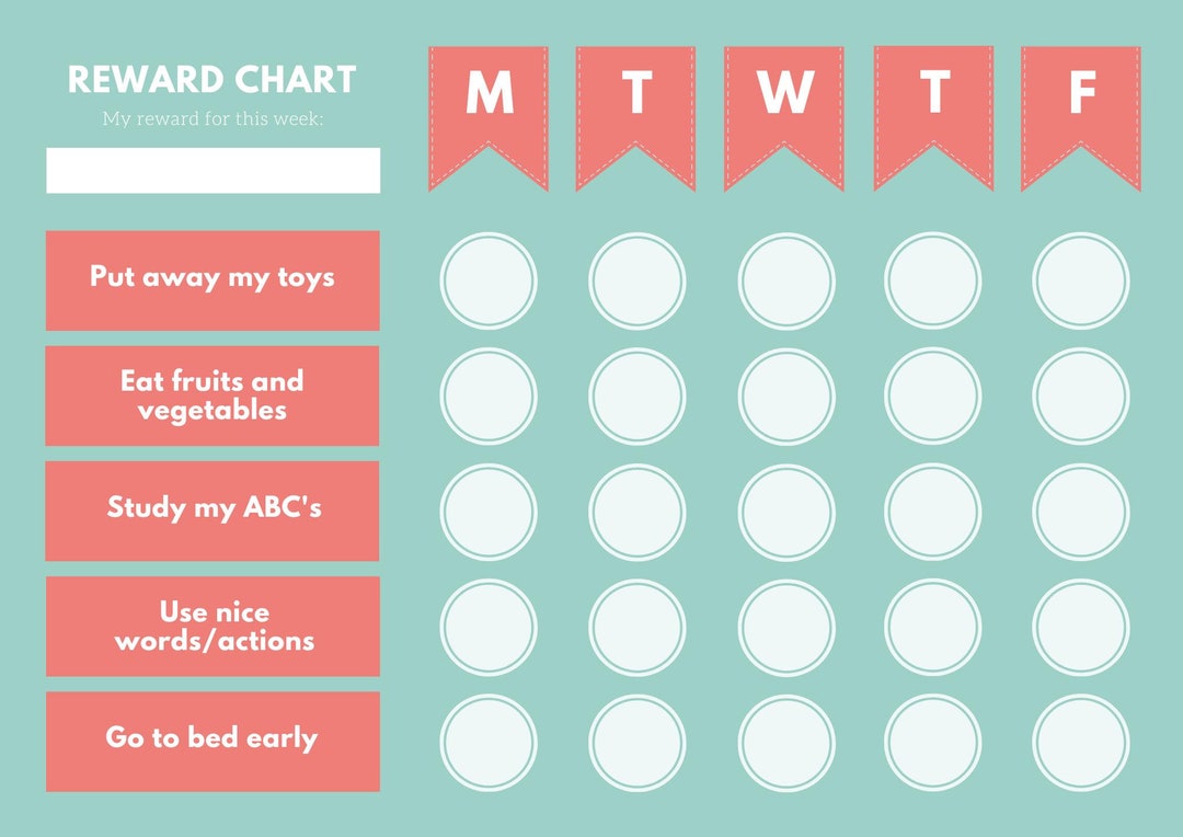 Rewards Chart for Young Children - Etsy