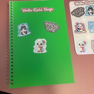 Hello Cold Days Waterproof Sticker Sheet - Etsy