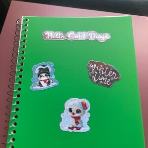 Hello Cold Days Waterproof Sticker Sheet - Etsy