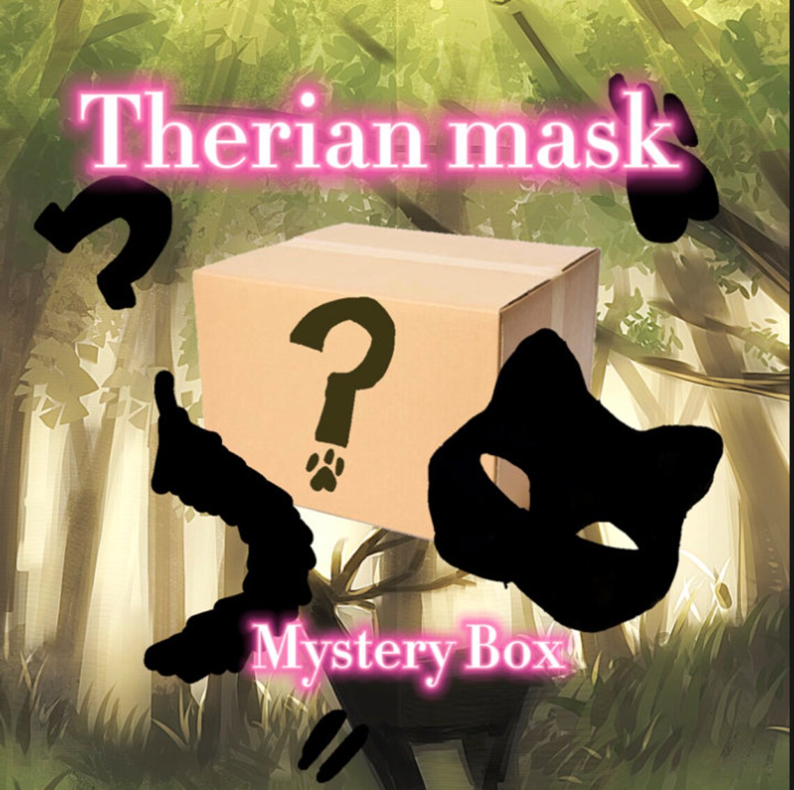Therian Masks Mystery Box Surprise Animal Mask Cat Cos - Etsy