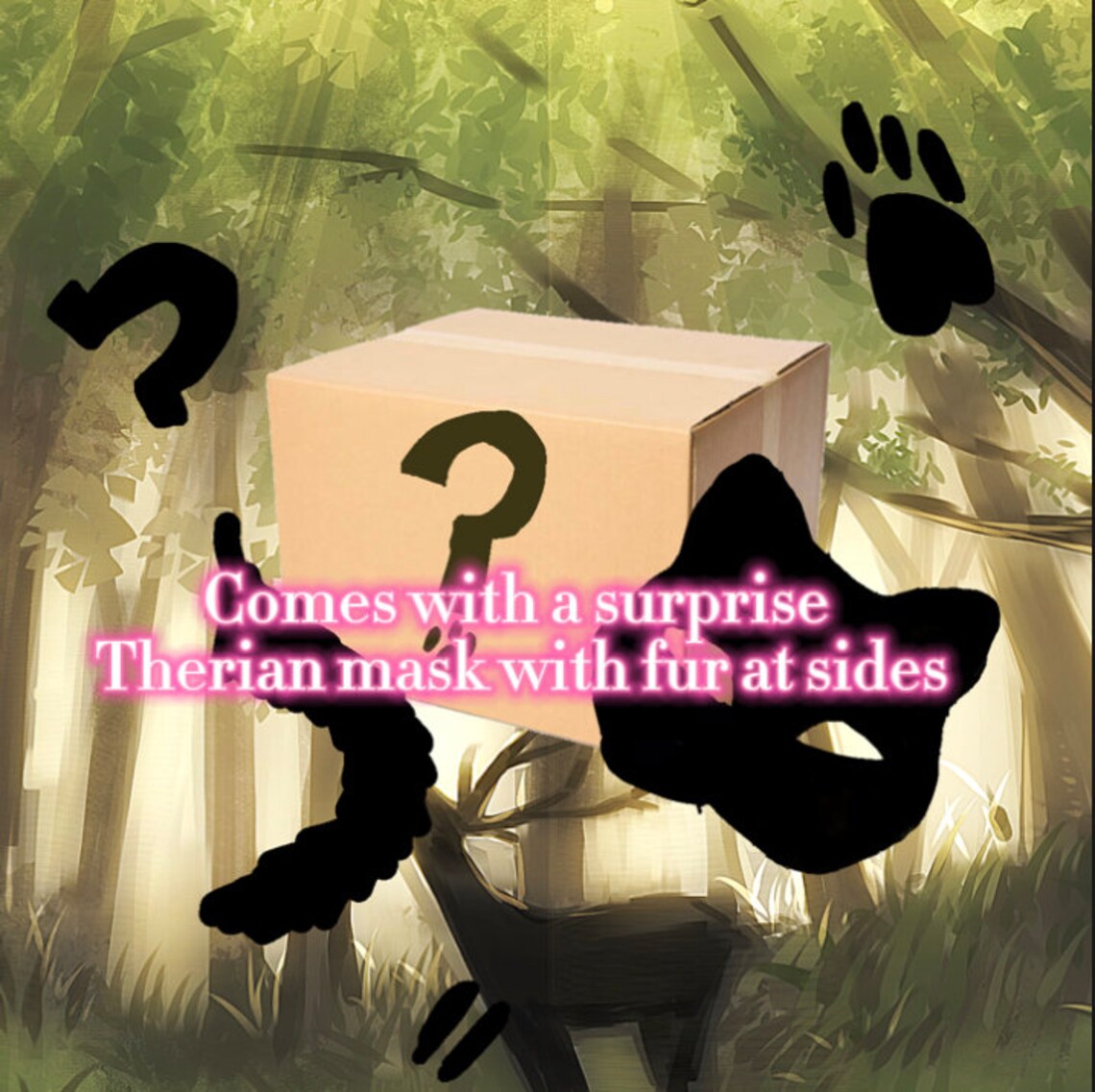 Therian Masks Mystery Box Surprise Animal Mask Cat Cos - Etsy