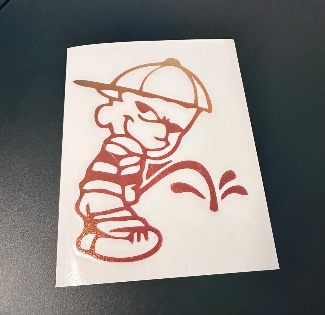 Boy Peeing Vinyl Decal Sticker for Gas Lid - Etsy
