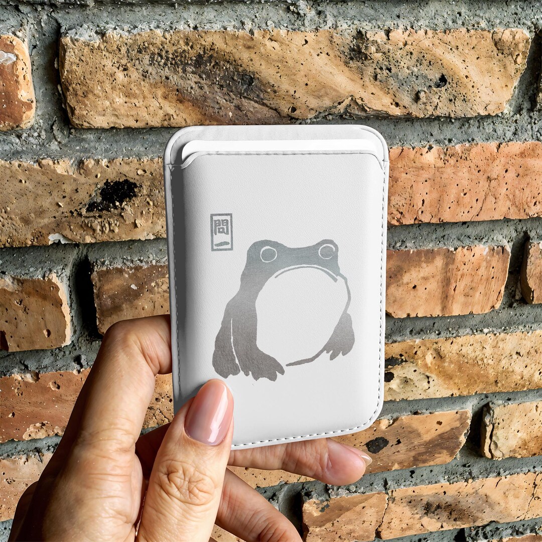 Grumpy Frog Magsafe Wallet Silver Foil, Magnetic Leather Card Holder ...