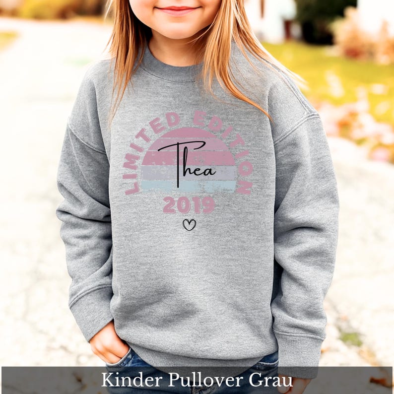 Mädchen Geschenk Pullover personalisiert Geburtstag, Geburtstagsshirt 1 ...
