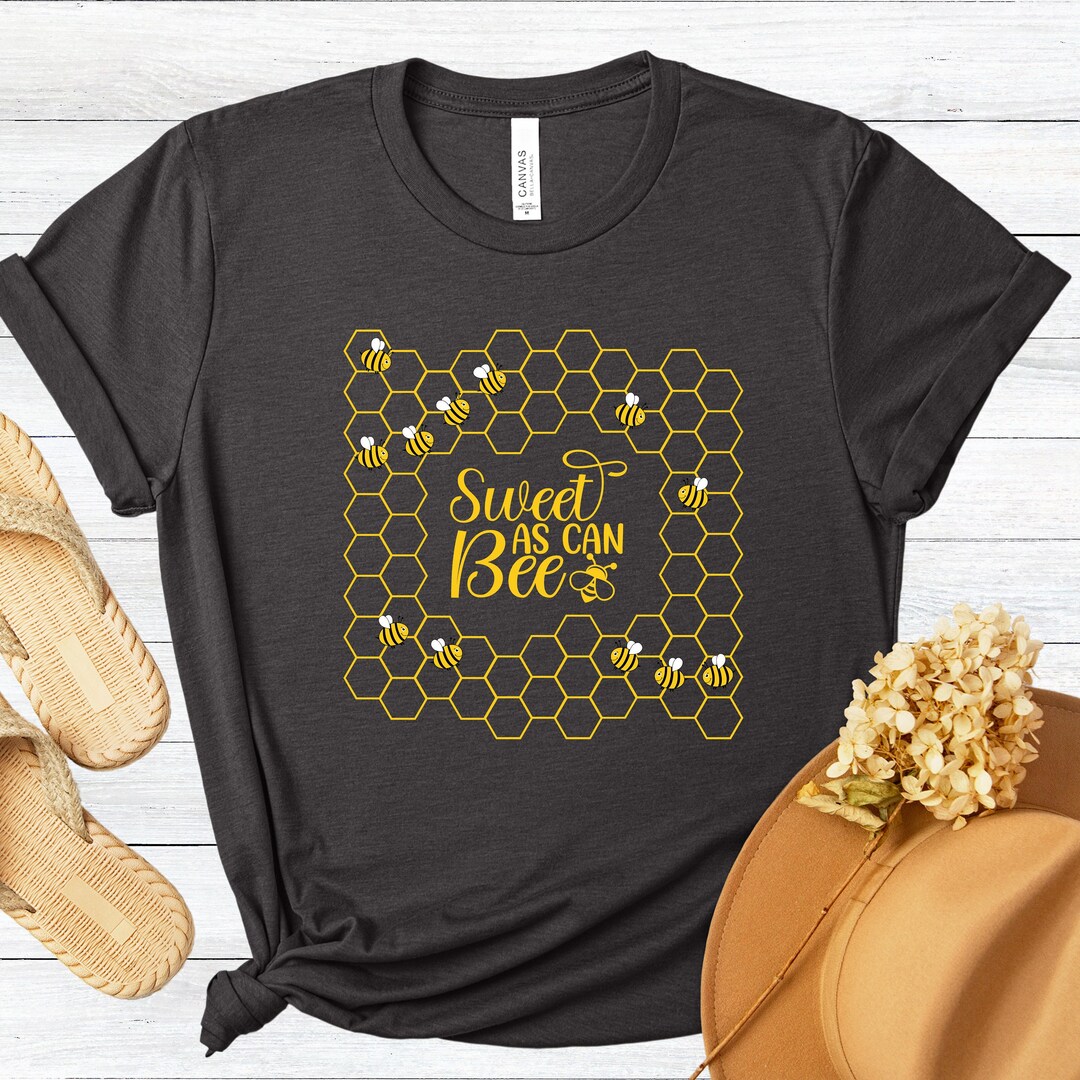 Sweet as Can Bee Shirt Honey Bee Theme Honeycomb Bee T-shirt Gift ...