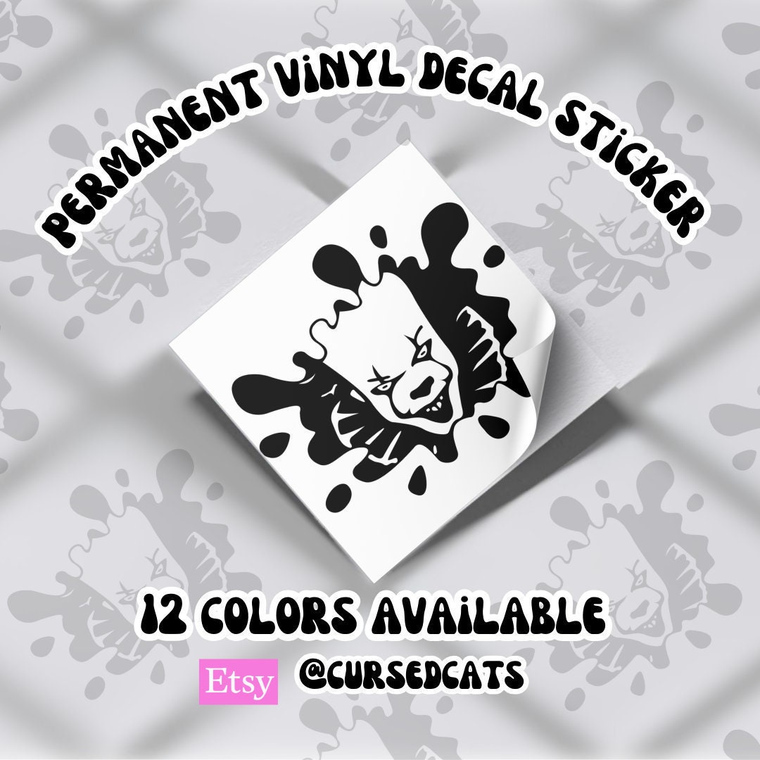 Pennywise Blood Splatter Horror Decal Permanent Vinyl Transfer - Etsy