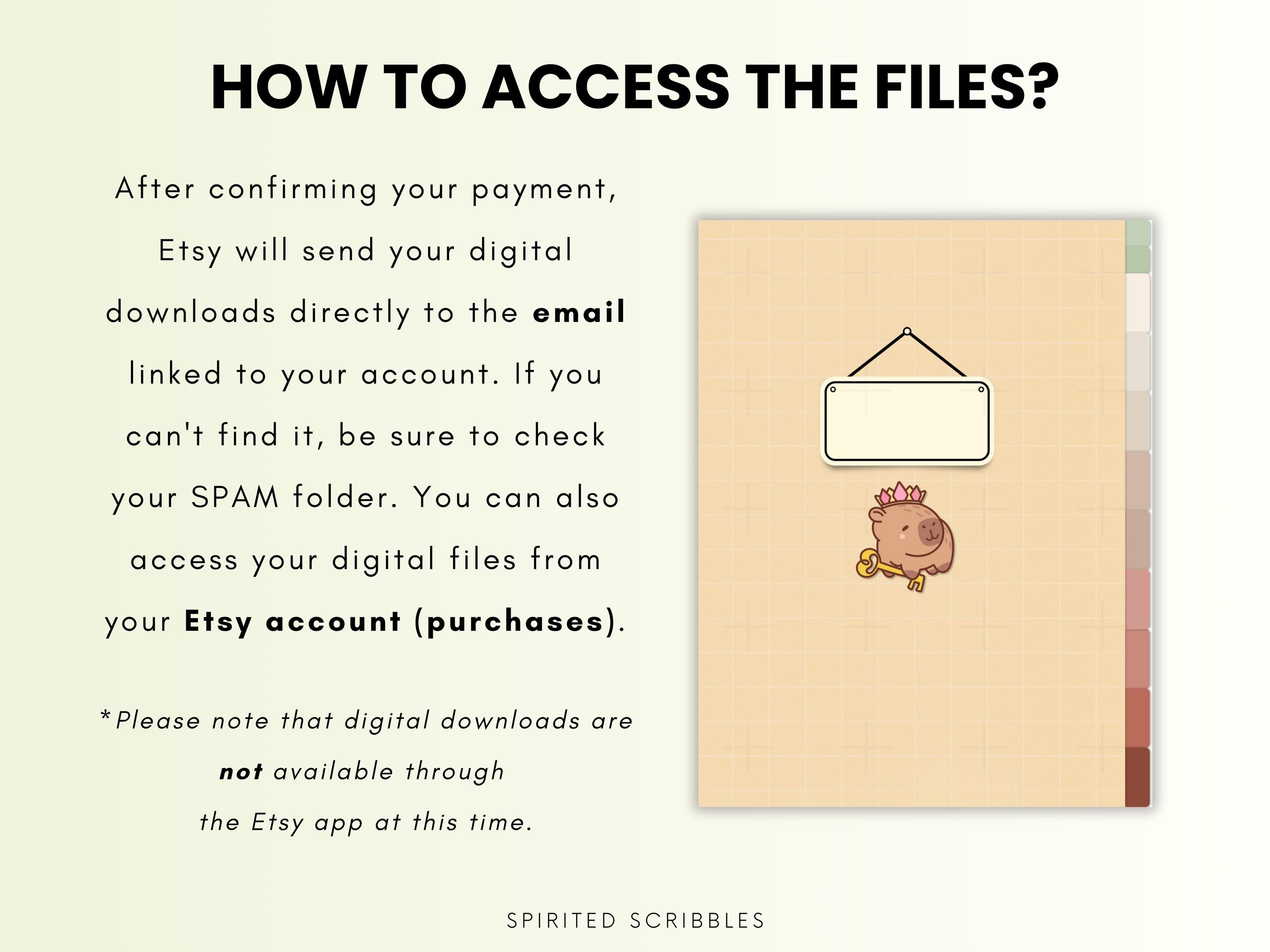 Cute Capybara Digital Planner Template Beige Journal With Tabs & Cover ...