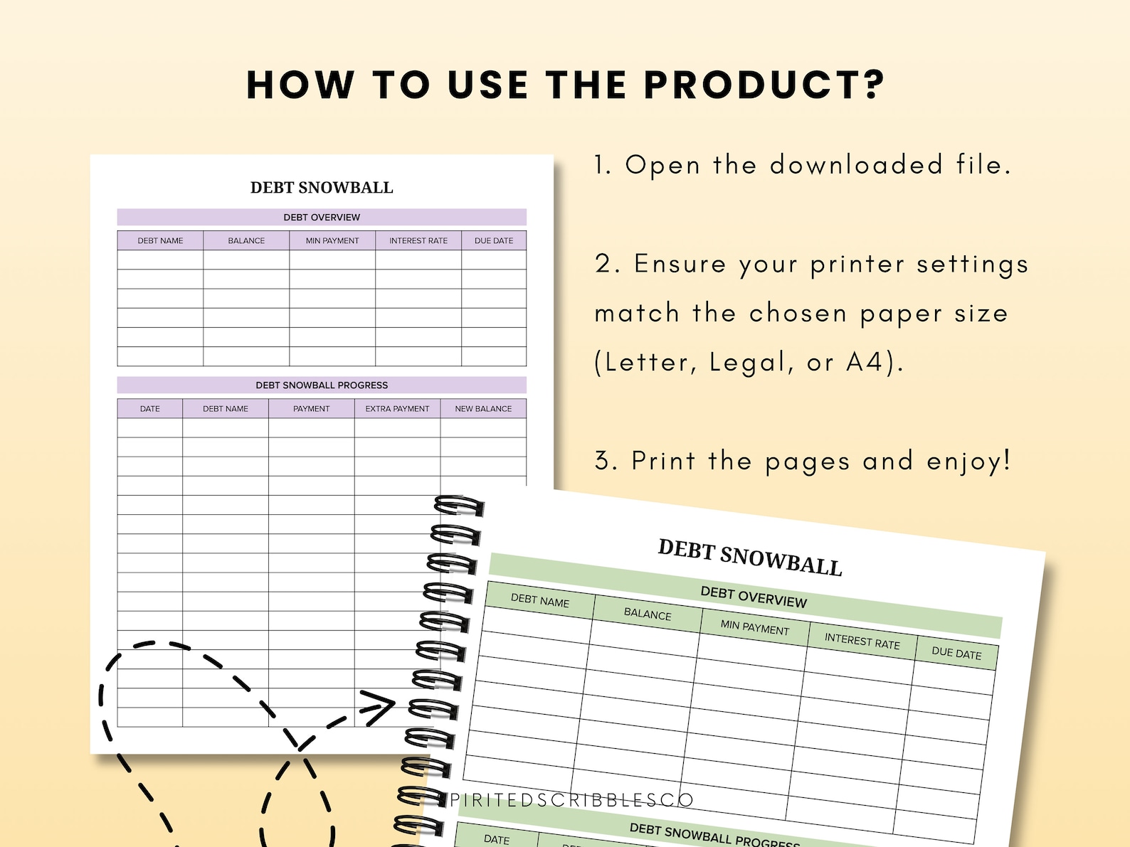 Debt Snowball Tracker Printable Snowball Debt Method Worksheet Chart ...