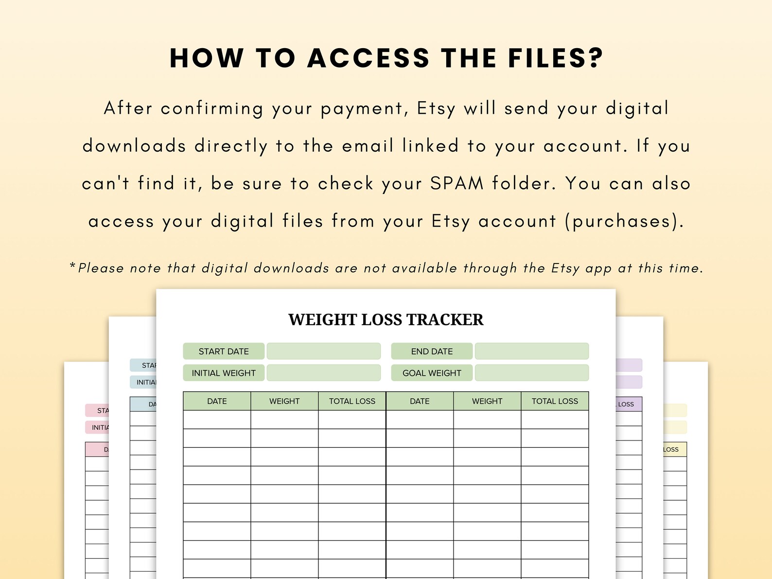 Weight Loss Tracker Printable | Weight Loss Journey Template Journal ...