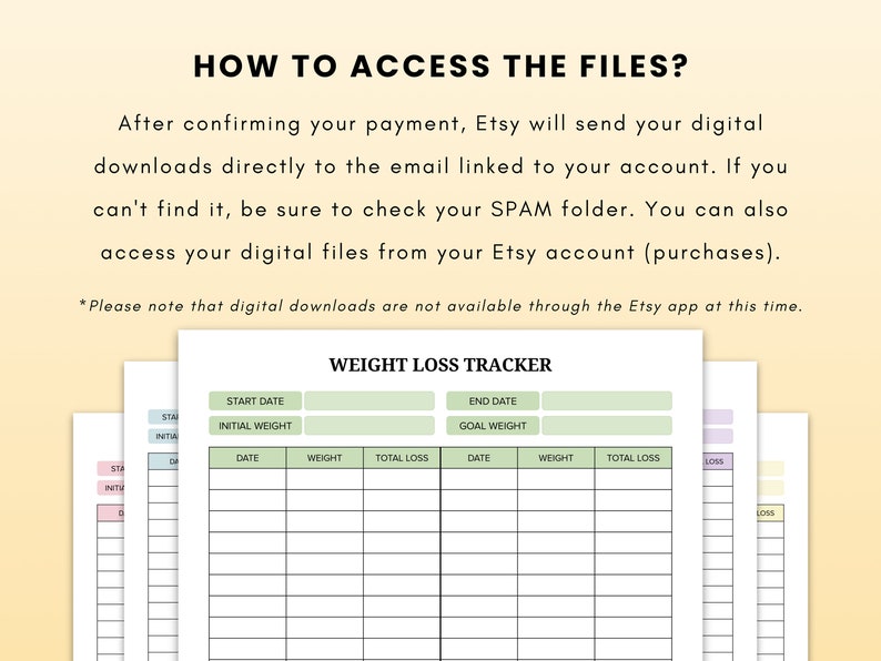 Weight Loss Tracker Printable | Weight Loss Journey Template Journal ...