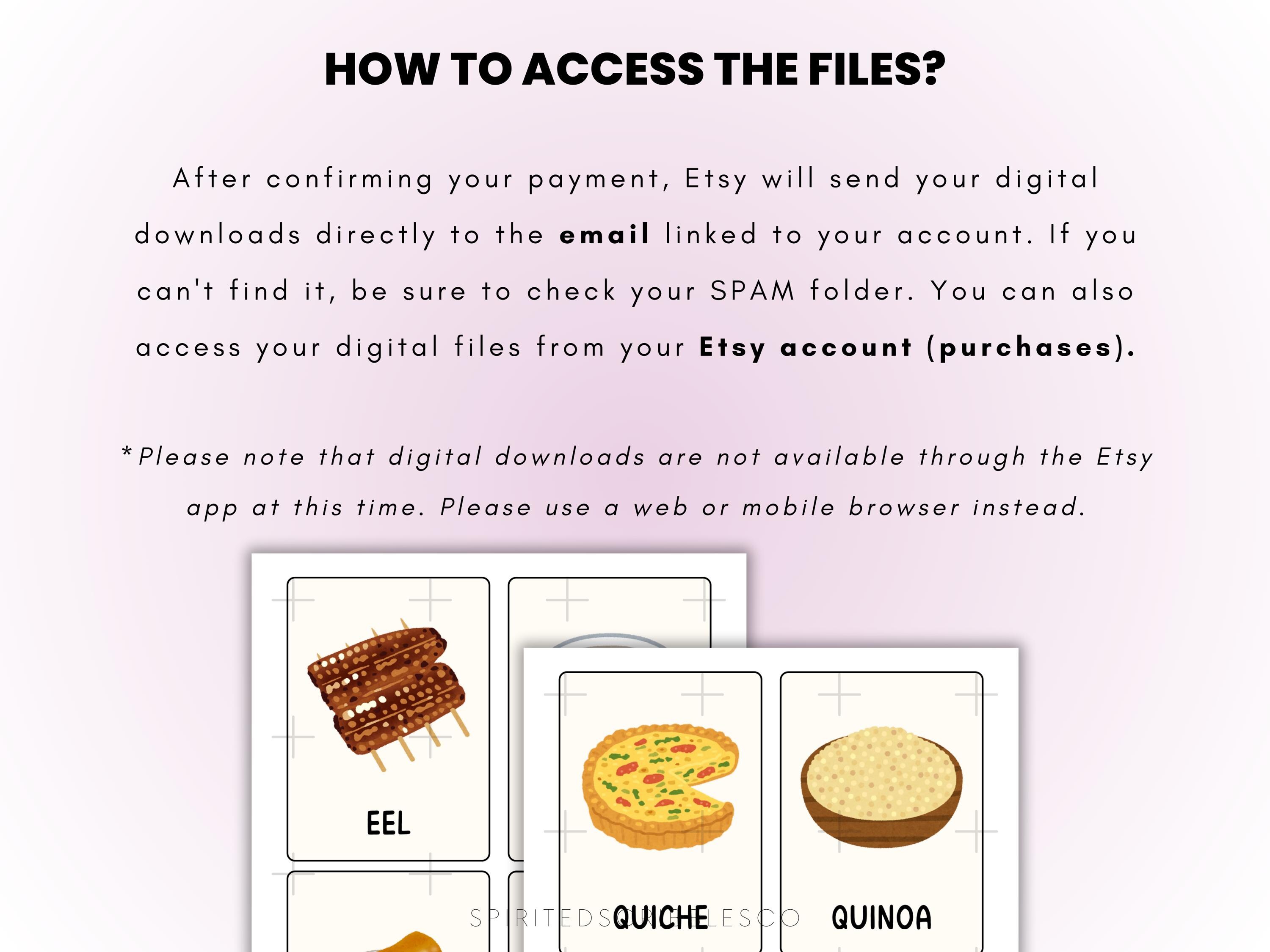 145 Food Flashcards Printable Meals Dishes Fast Food Flash Card Visual ...