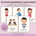 50 Good Manners Proper Etiquette Flashcards Image Behavior Greetings ...