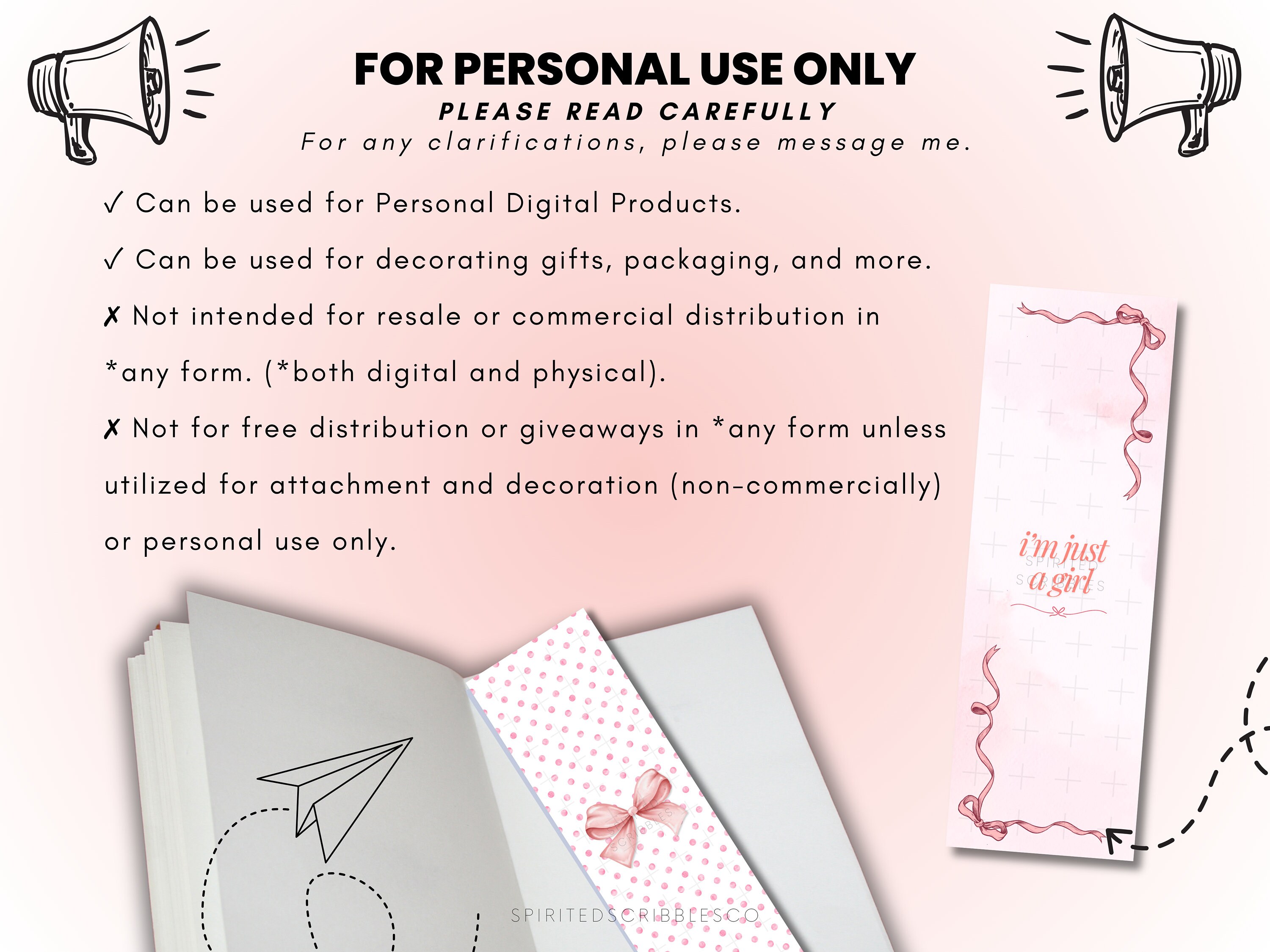 Coquette Bookmarks Pink Fancy Printable Bookmark Set Aesthetic Bow ...