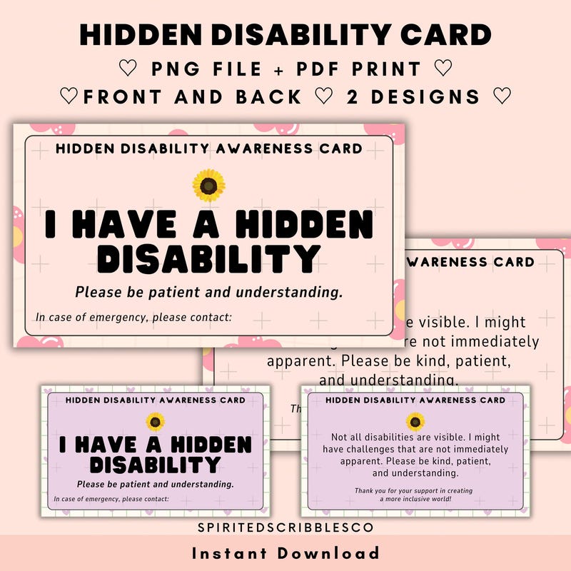 Hidden Disability Sticker - Etsy Denmark