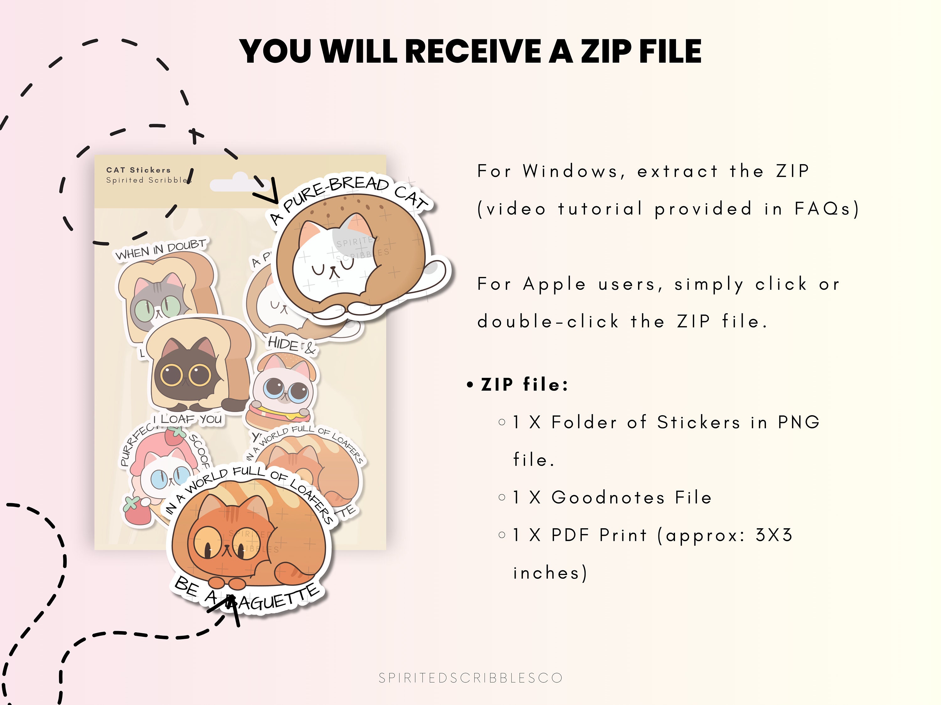 Cat Meme Stickers Digital Printable Sticker Set, Pre-cropped Goodnotes ...