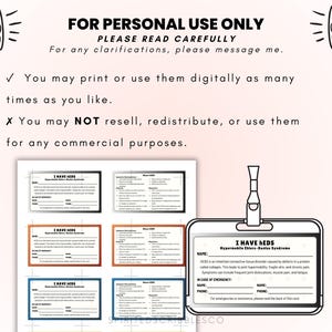 Printable Heds Card Hypermobile Ehlers-danlos Syndrome Awareness Cards ...