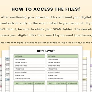 Debt Payoff Tracker Printable Payoff Debt Worksheet Chart Template Loan ...