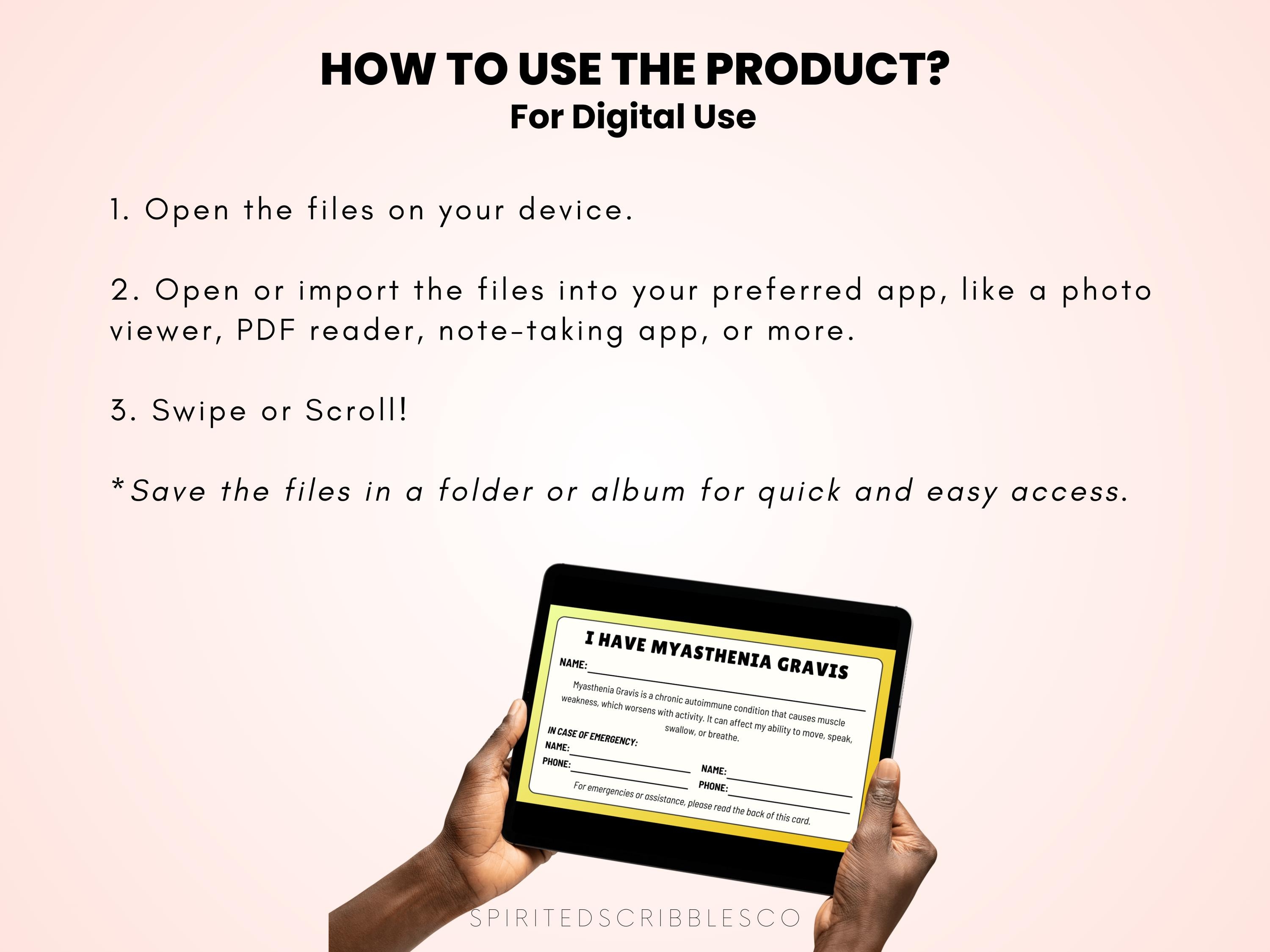 Printable Myasthenia Gravis Card Medical Condition Awareness Cards ...