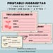 Printable Luggage Tag Insert Two-sided in Case of Emergency Contacts ...