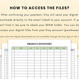 Product Inventory Tracker Printable Inventory Log Management Product ...