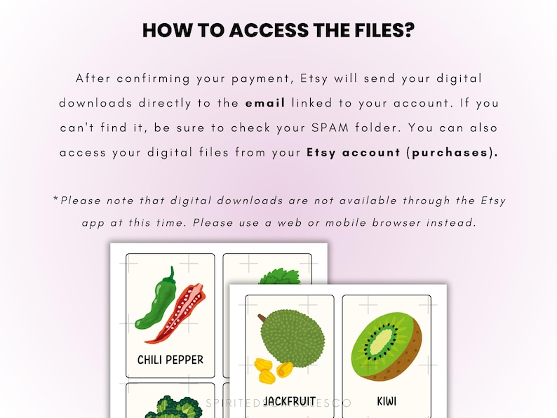 Fruits and Vegetables Flash Cards 110 Bundle Foods Illustration ...