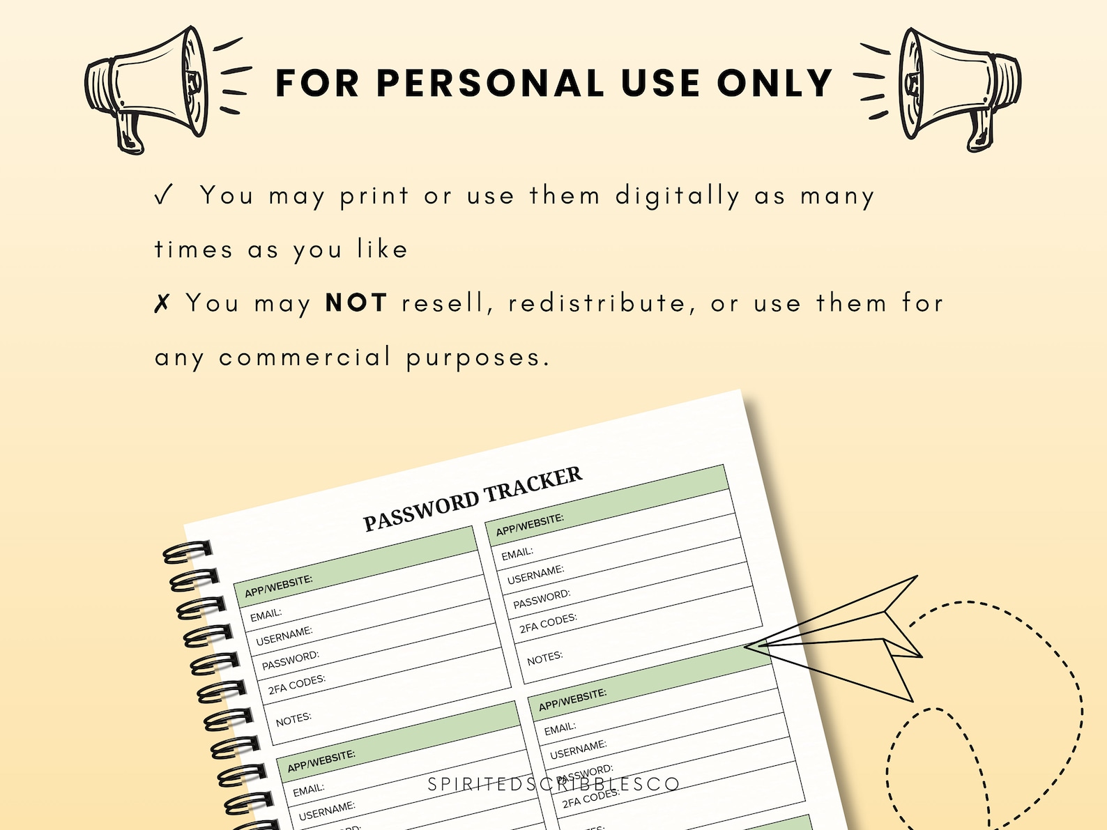 Password Tracker Printable Pastel Passwords Organizer List Template ...