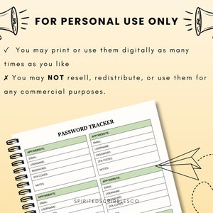 Password Tracker Printable Pastel Passwords Organizer List Template ...