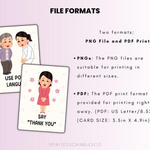 50 Good Manners Proper Etiquette Flashcards Image Behavior Greetings ...