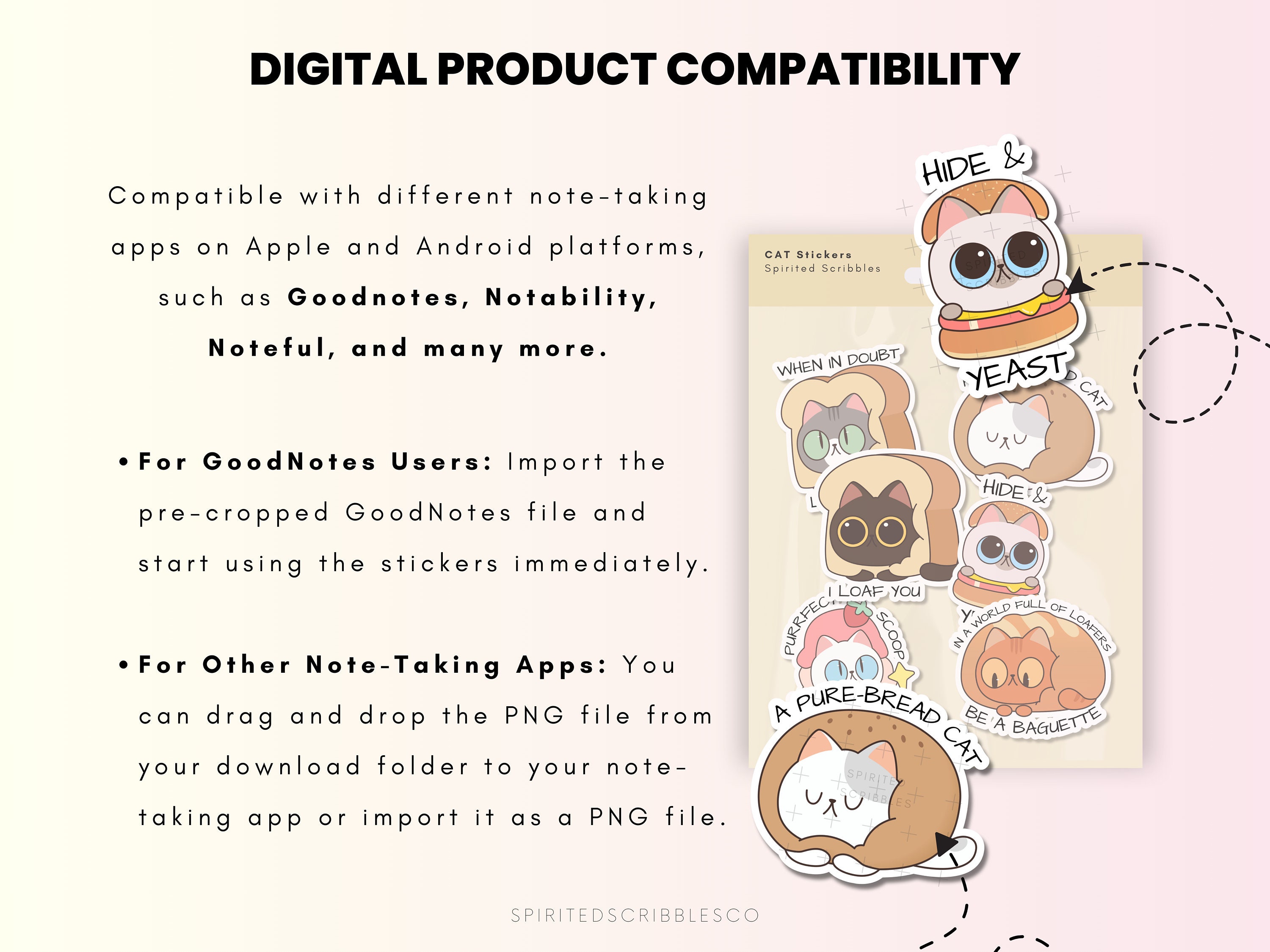 Cat Meme Stickers Digital Printable Sticker Set, Pre-cropped Goodnotes ...