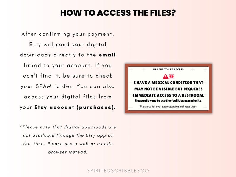 Printable Urgent Toilet Access Cards Medical Use Tag Hidden Health ...