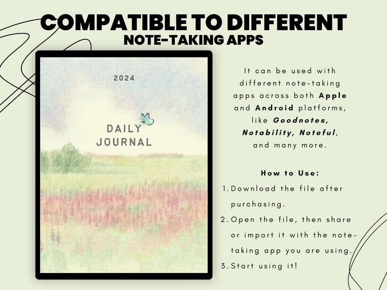 2024 Digital Vintage Daily Journal, 366 Days, 365 Days Diary, Blank ...