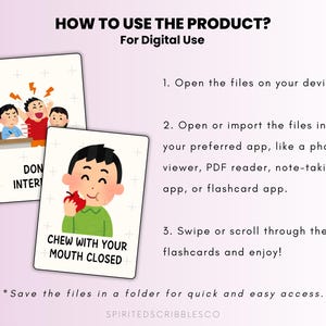 50 Good Manners Proper Etiquette Flashcards Image Behavior Greetings ...