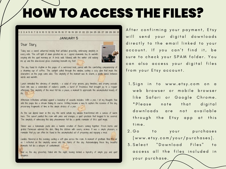 2024 Digital Vintage Daily Journal, 366 Days, 365 Days Diary, Blank ...