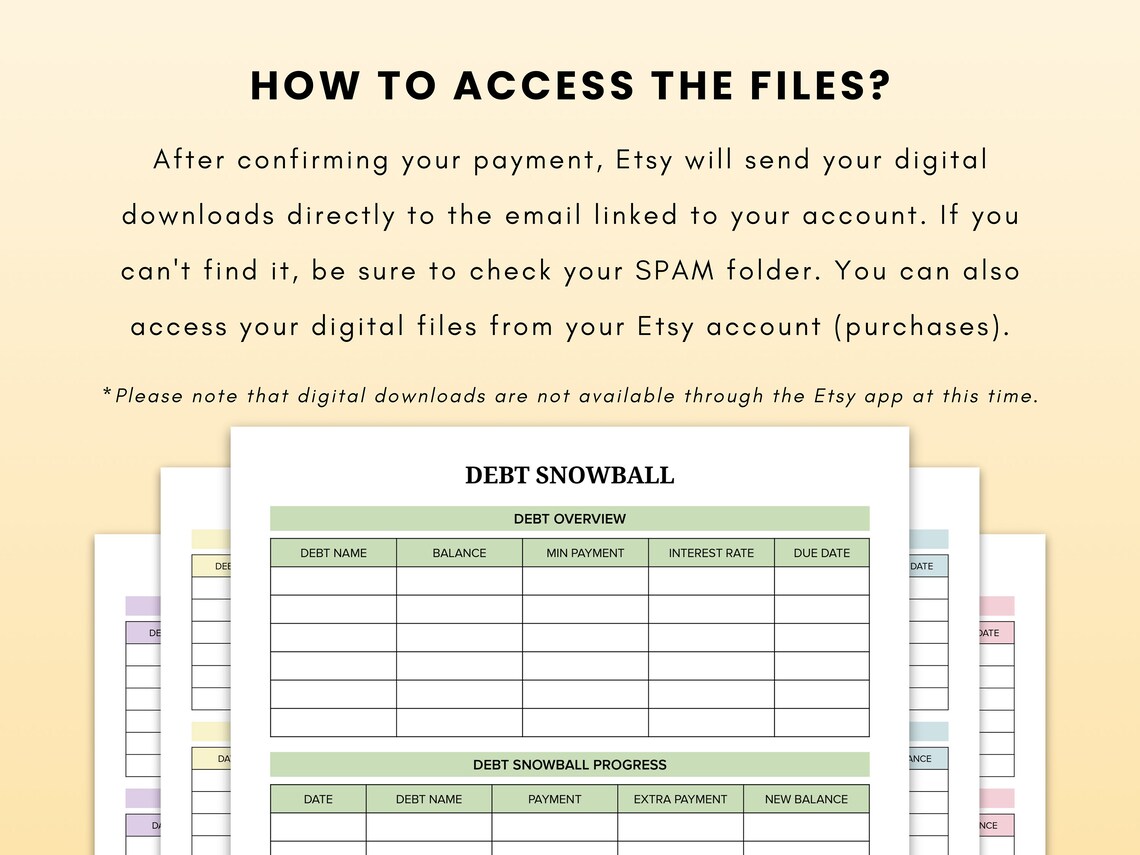 Debt Snowball Tracker Printable Snowball Debt Method Worksheet Chart ...