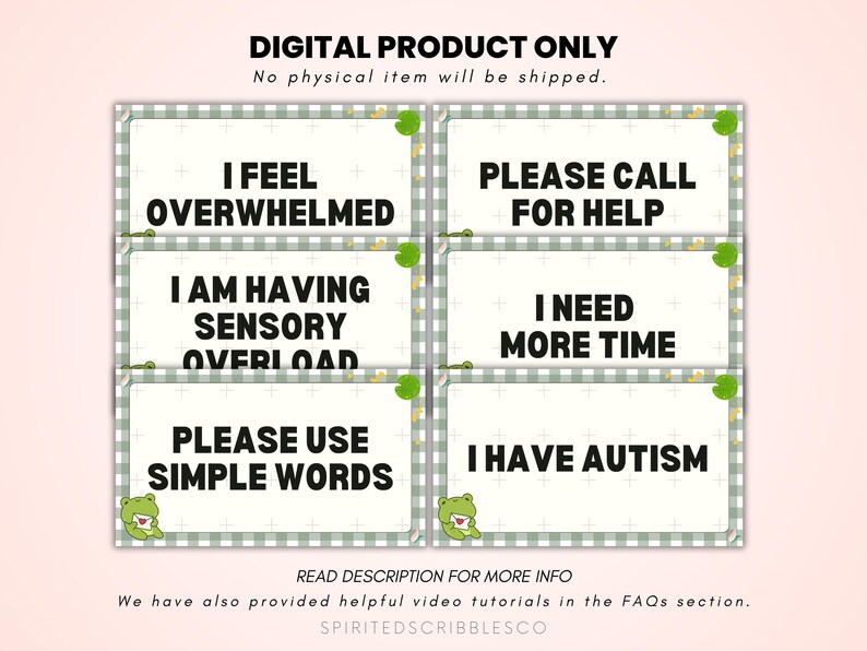Autism Communication Cards Printable Frog Speech Conversation Visual ...