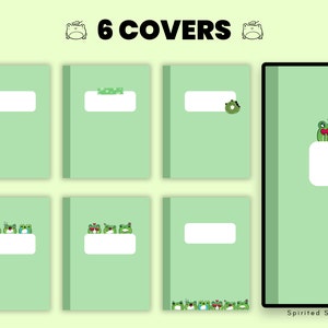 Frog Digital Notebook With Tabs & Covers Fully Hyperlinked, Kawaii ...