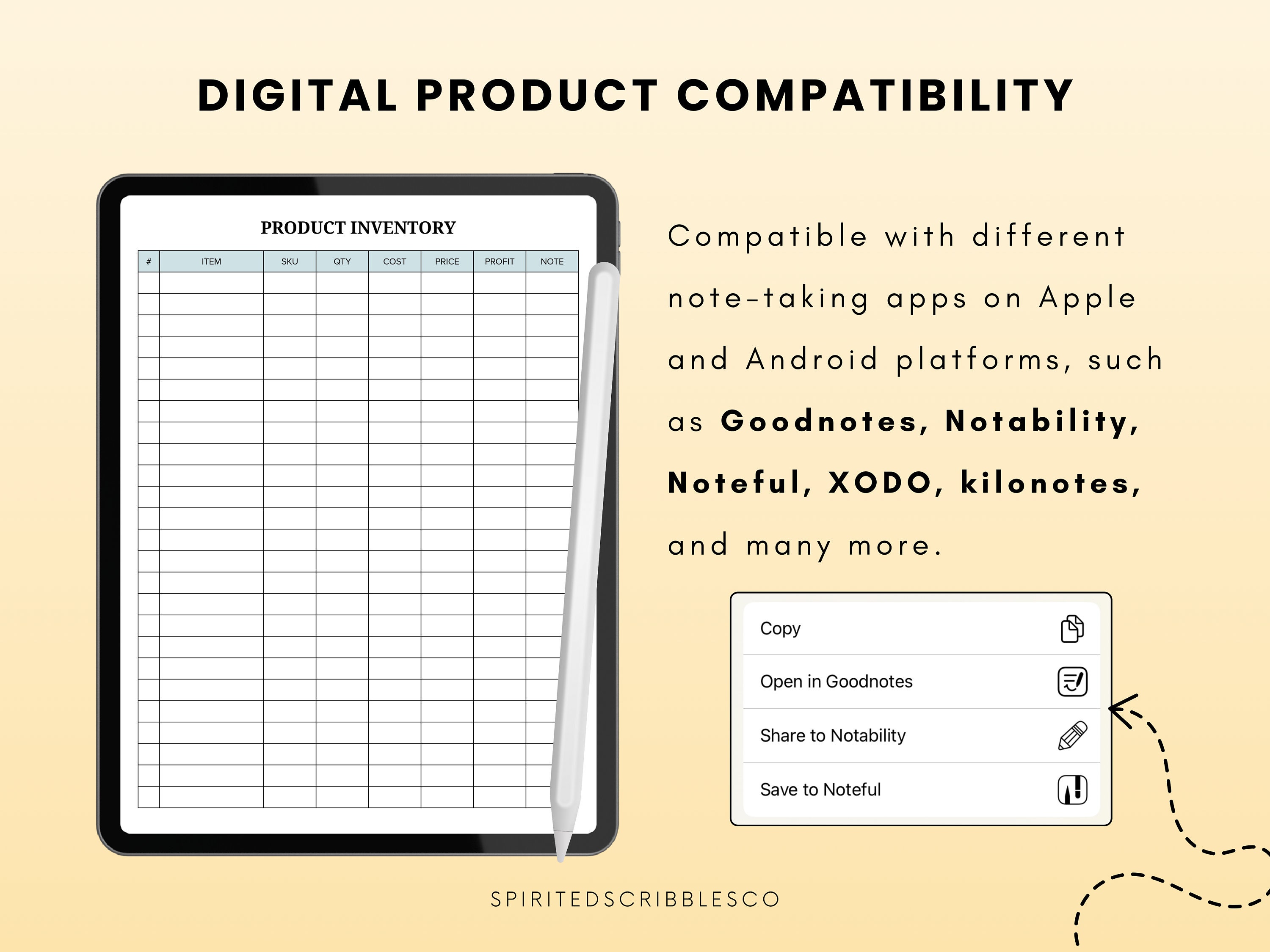 Product Inventory Tracker Printable Inventory Log Management Product ...
